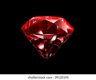 Realistic Red Ruby Reflection Red Glow Stock Vector (Royalty Free ...