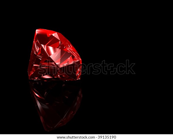3d Illustration Looks Red Ruby On Stock Illustration 39135190 ...