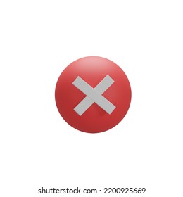 3d Illustration Mark Wrong Choice Stock Illustration 2200925669 ...