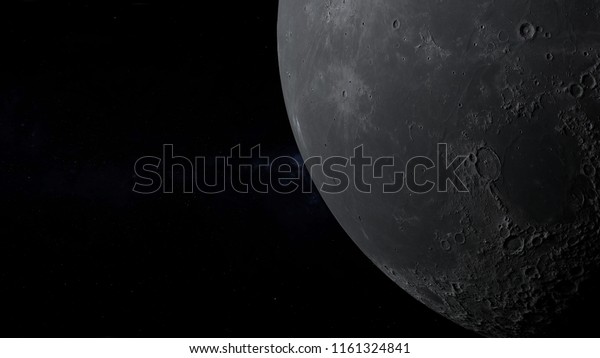 3d Illustration Moon Space Background Stock Illustration 1161324841 ...