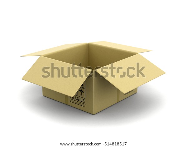3d Illustration Open Package Image Clipping Stock Illustration 514818517