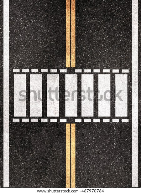 3d Illustration Pedestrian Crossing Pattern Stock Illustration ...