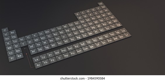 3d Illustration Periodic Table Elements Stock Illustration 1984590584 ...