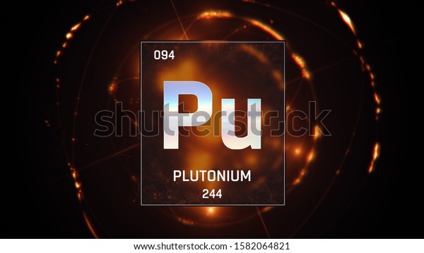 3d Illustration Plutonium Element 94 Periodic Stock Illustration ...