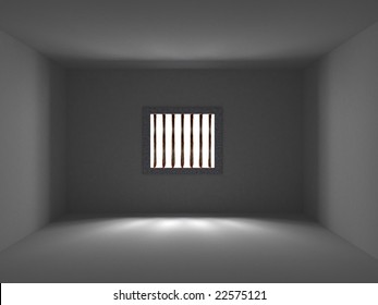 3d Illustration Prison Interior Empty Room Stock Illustration 22575121 ...