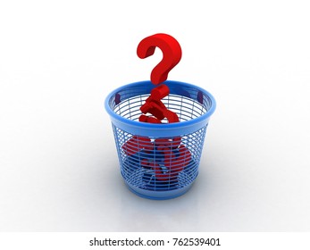 3d Illustration Question Mark Inside Recycle Stock Illustration ...
