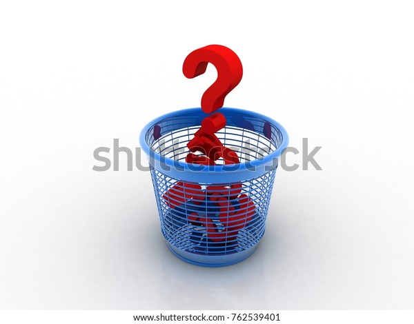 3d Illustration Question Mark Inside Recycle: ilustrações stock ...