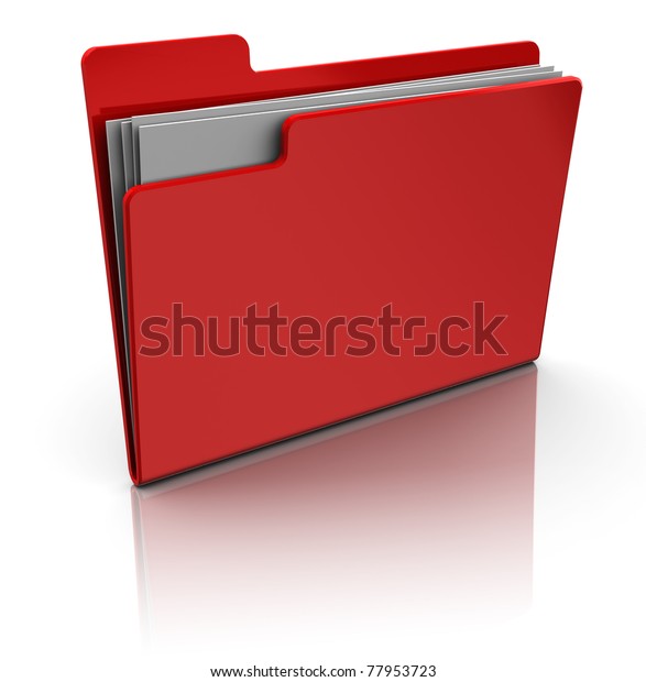 3d Illustration Red Folder Icon Stock Illustration 77953723 | Shutterstock