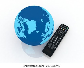 3d Illustration Remote Control Globe Stock Illustration 2111337947 ...