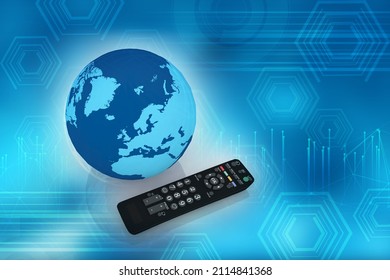 3d Illustration Remote Control Globe Stock Illustration 2114841368 ...