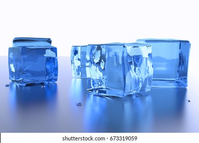 3d Illustration 3d Render Ice Cubes 스톡 일러스트 673319059 | Shutterstock