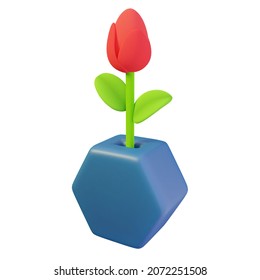 3d Illustration 3d Render Object Rose Stock Illustration 2072251508 ...