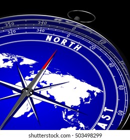 3d Illustration 3d Rendering Compass World Stock Illustration 503498299 ...