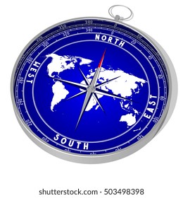 3d Illustration 3d Rendering Compass World Stock Illustration 503498398 ...
