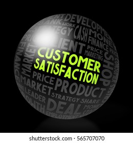 3d Illustration 3d Rendering Customer Satisfaction Stock Illustration ...