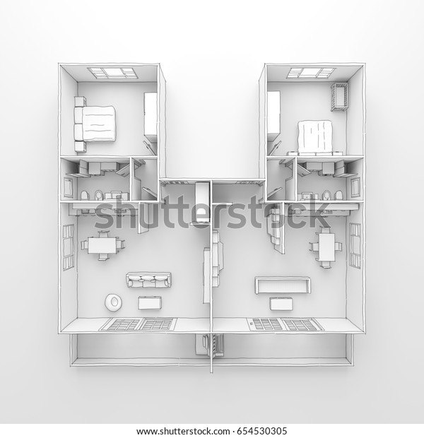 3d Illustration Rendering Freehand Sketch Drawing Stock Illustration ...