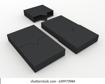 3d Rendering Mock Matte Black Box Stock Illustration 260157287 ...