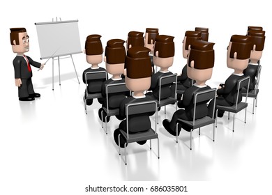 3d Illustration 3d Rendering Seminar Training Stock Illustration ...