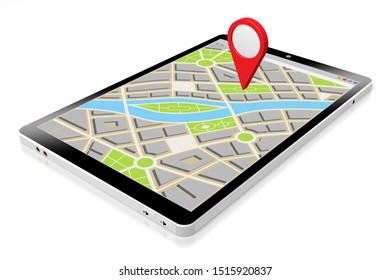 3d Illustration Smartphone Navigation Concept Isolated Stock ...