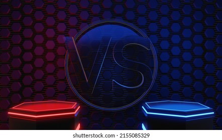 3d Illustration Rendering Vs Versus Gaming Stock Illustration ...