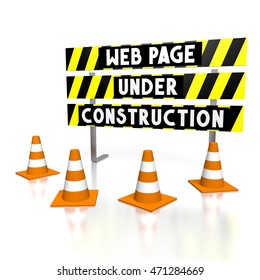 Website Under Construction Sign White Background Stock Vector (Royalty ...