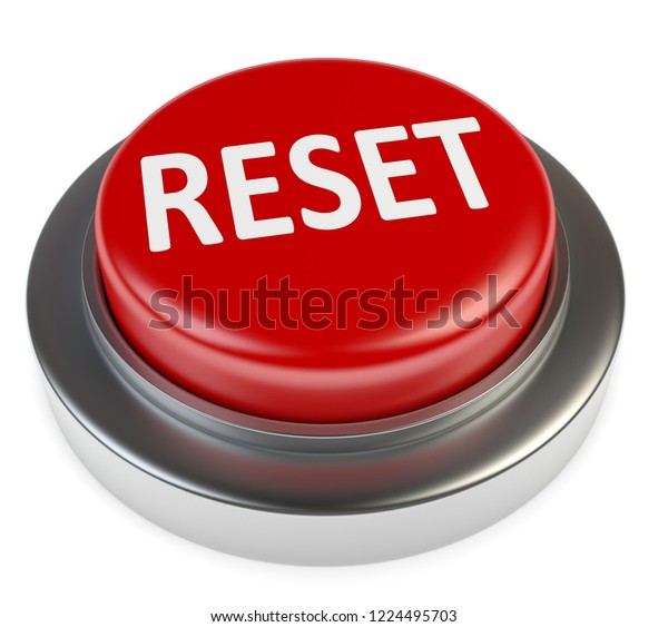 3d Illustration Reset Button 스톡 일러스트 1224495703