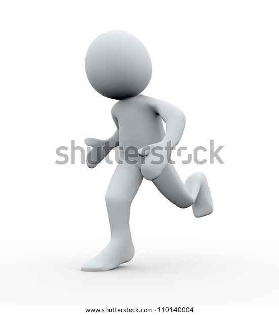 3d Illustration Running Man 3d Rendering Stock Illustration 110140004