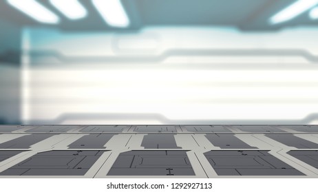 3d Illustration Sci Fi Lab Table Stock Illustration 1292927113 ...