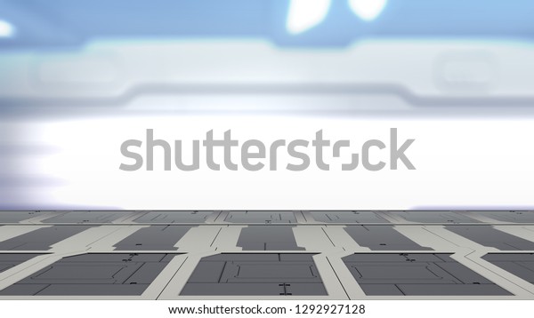 3d Illustration Sci Fi Lab Table Stock Illustration 1292927128 ...