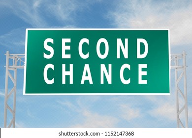 3d Illustration Second Chance Script On Stock Illustration 1152147368 ...