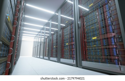 3d Illustration Server Room Data Center Stock Illustration 2179794021 ...