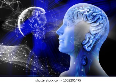 Robot Brain Digital Data Ai Global Stock Photo 1419060674 | Shutterstock