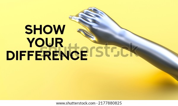3d Illustration Show Your Difference Stock Illustration 2177880825 ... 3d Illustration Show Your Difference Stock Illustration 2177880825 ...