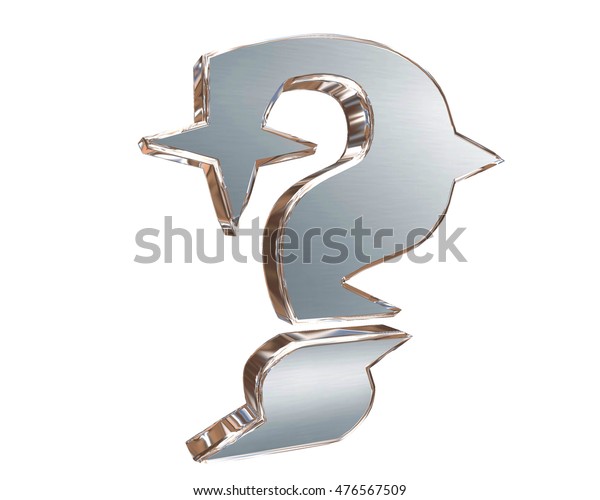 3d Illustration Silver Question Mark Symbol Stock Illustration ...