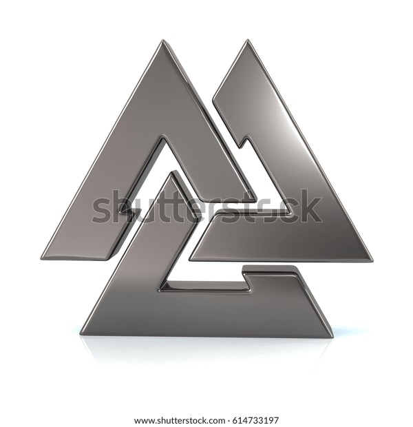 3d Illustration Silver Valknut Symbol On Stock Illustration 614733197 3d Illustration Silver Valknut Symbol On Stock Illustration 614733197