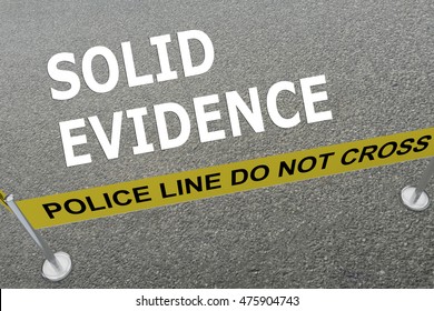 3d Illustration Solid Evidence Title On Stock Illustration 475904743 ...