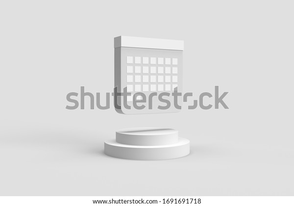 3d Illustration Stylized Calendar Render On Stock Illustration ...