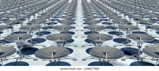3d Illustration Various Communication Antennas Stock Illustration