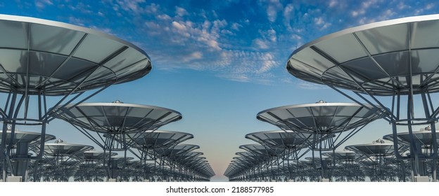 3d Illustration Various Communication Antennas Stock Illustration