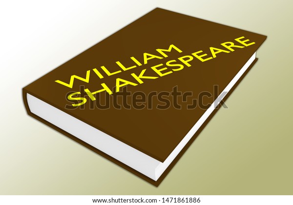 3d Illustration William Shakespeare Script On Stock Illustration ...
