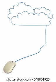3d Illustration Wire Computer Mouse Shape Stock Illustration 548901925 ...