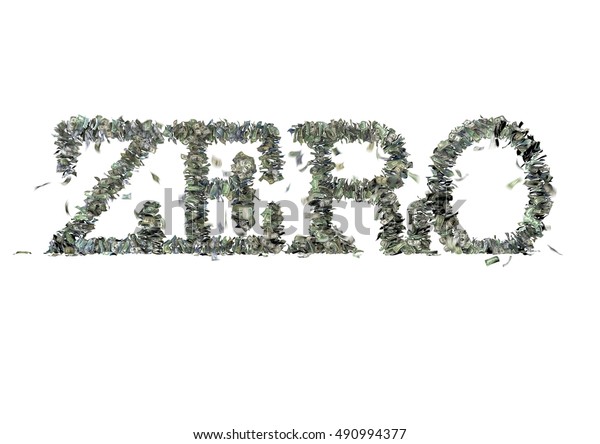 3d Illustration Word Zero Made Out Stock Illustration 490994377 ...