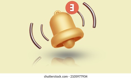 3d Illustrations Notification Delivering Message3d Render Stock ...
