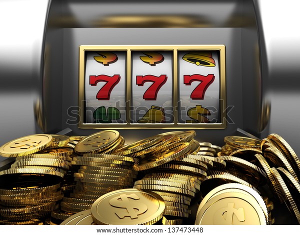 3d Illustrations Slot Machine Win Line Stock Illustration 137473448