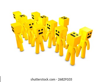 3d Image Boxy Head Character Stock Illustration 26829103 | Shutterstock