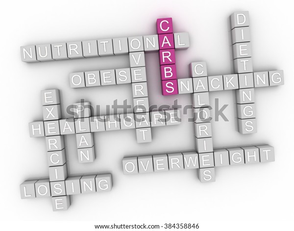 3d Image Carbs Word Cloud Concept Stock Illustration 384358846 ...