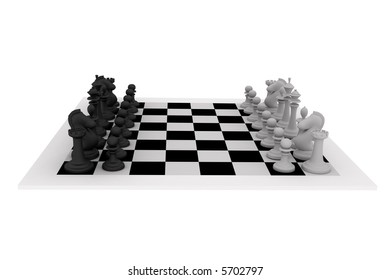 Ilustrasi Stok Classic Chess Set Side View Silence 67714321 | Shutterstock