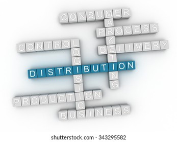 3d Image Distribution Word Cloud Concept Stock Illustration 343295582 ...