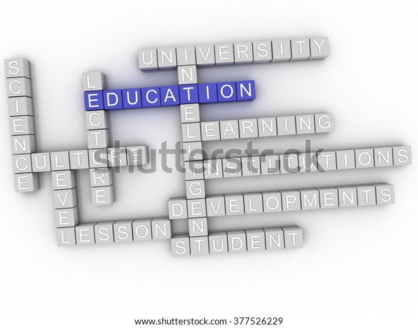 3d Image Education Word Cloud Concept Stock Illustration 377526229