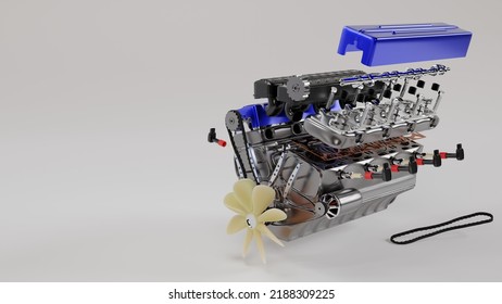 3d Image Internal Combustion Engine On Stock Illustration 2188309225 ...